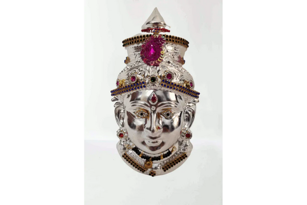 German Silver Decorated Amman Devi Face | Ammavari Face Online – Puja ...