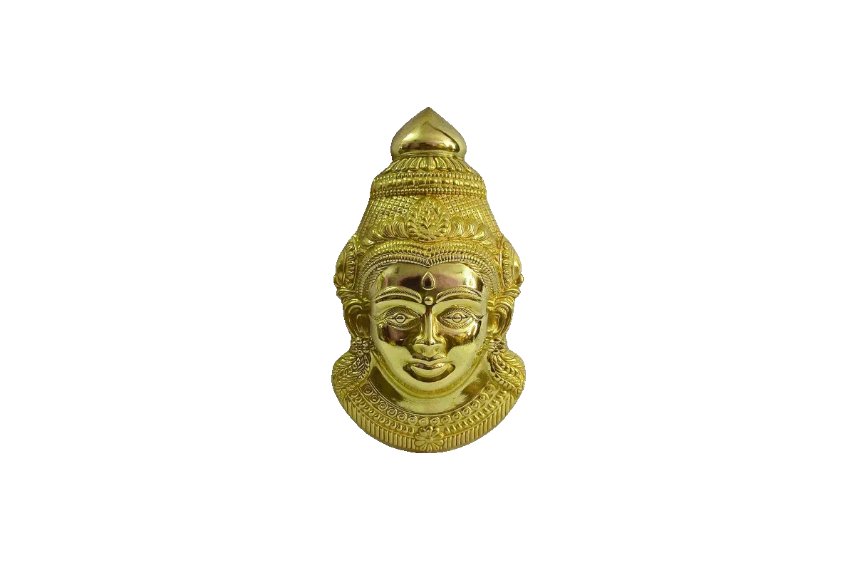 Brass Gowri Face | Durga face idol – Puja Celebrations