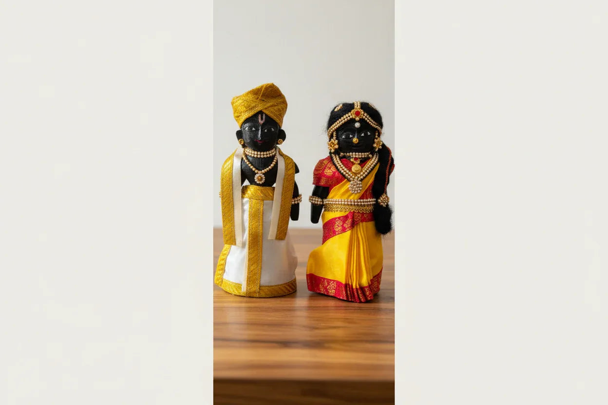 Decorated Wooden Marapachi Doll Pair | Navratri Golu Return Gifts ...