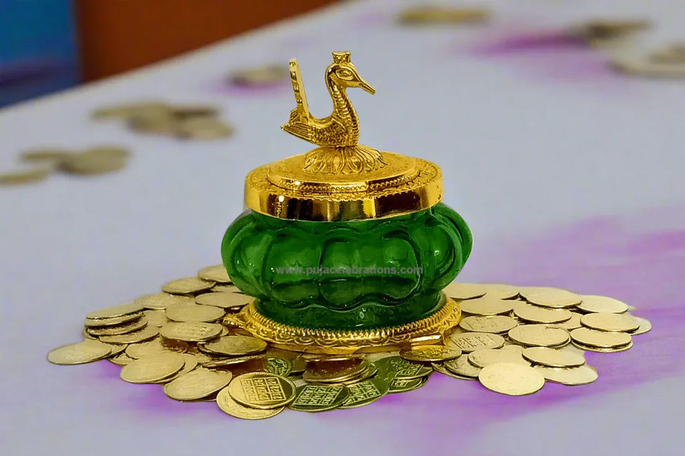 Kubera Lakshmi Pot Gold with Coins – Puja Celebrations