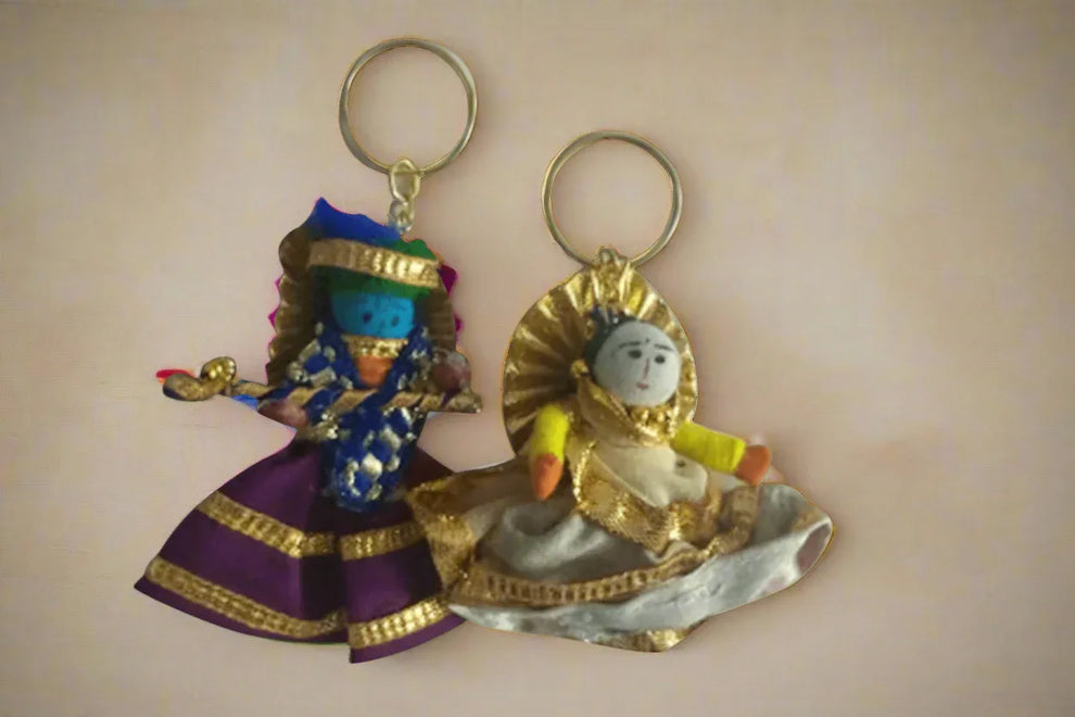 Radha Krishna Keychain Pair – Puja Celebrations